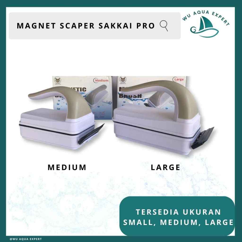 Jual Sikat Pembersih Kaca Aquarium Magnet Scaper SAKKAI PRO Small ...