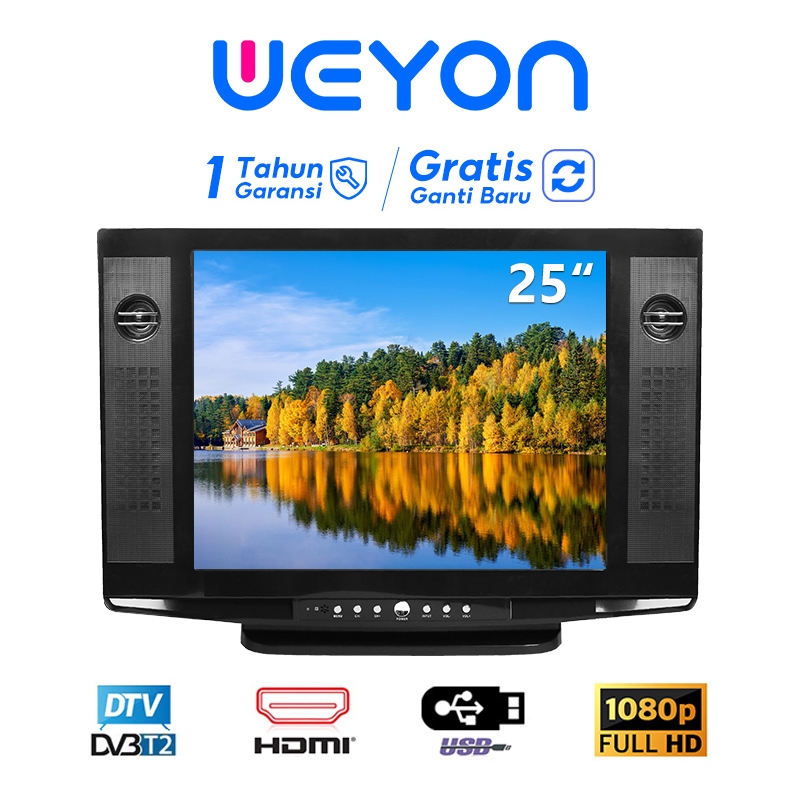 Jual Weyon LED 24/25 inch TV Tabung Digital Semi Flat TV HD Televisi ...