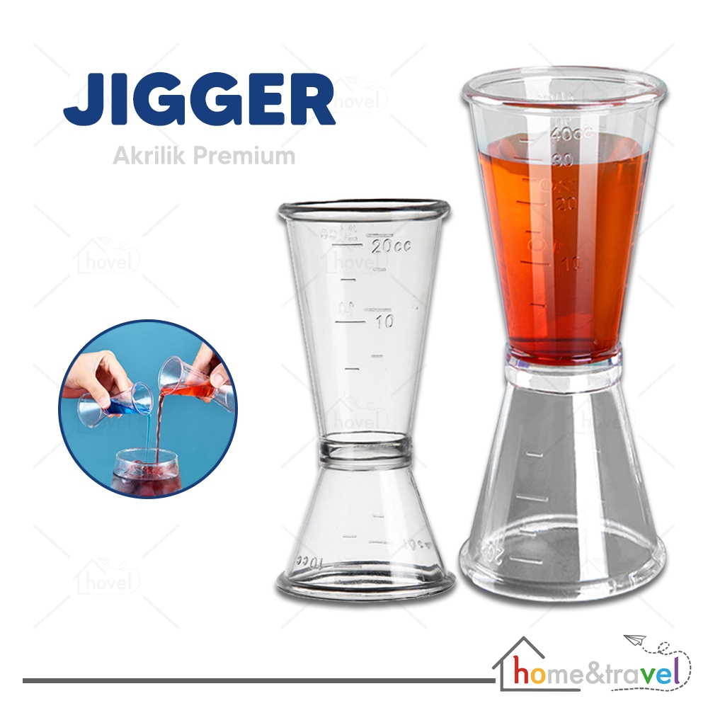 Jual HOVELSHOP Jigger Acrylic Plastik Transparan Gelas Takar Minuman ...
