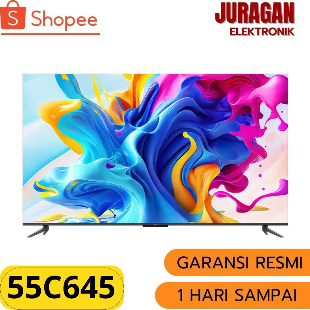 Jual TCL 55C645 Led 55 Inch C645 QLED UHD 4K Dolby Vision Atmos Google TV | Shopee Indonesia