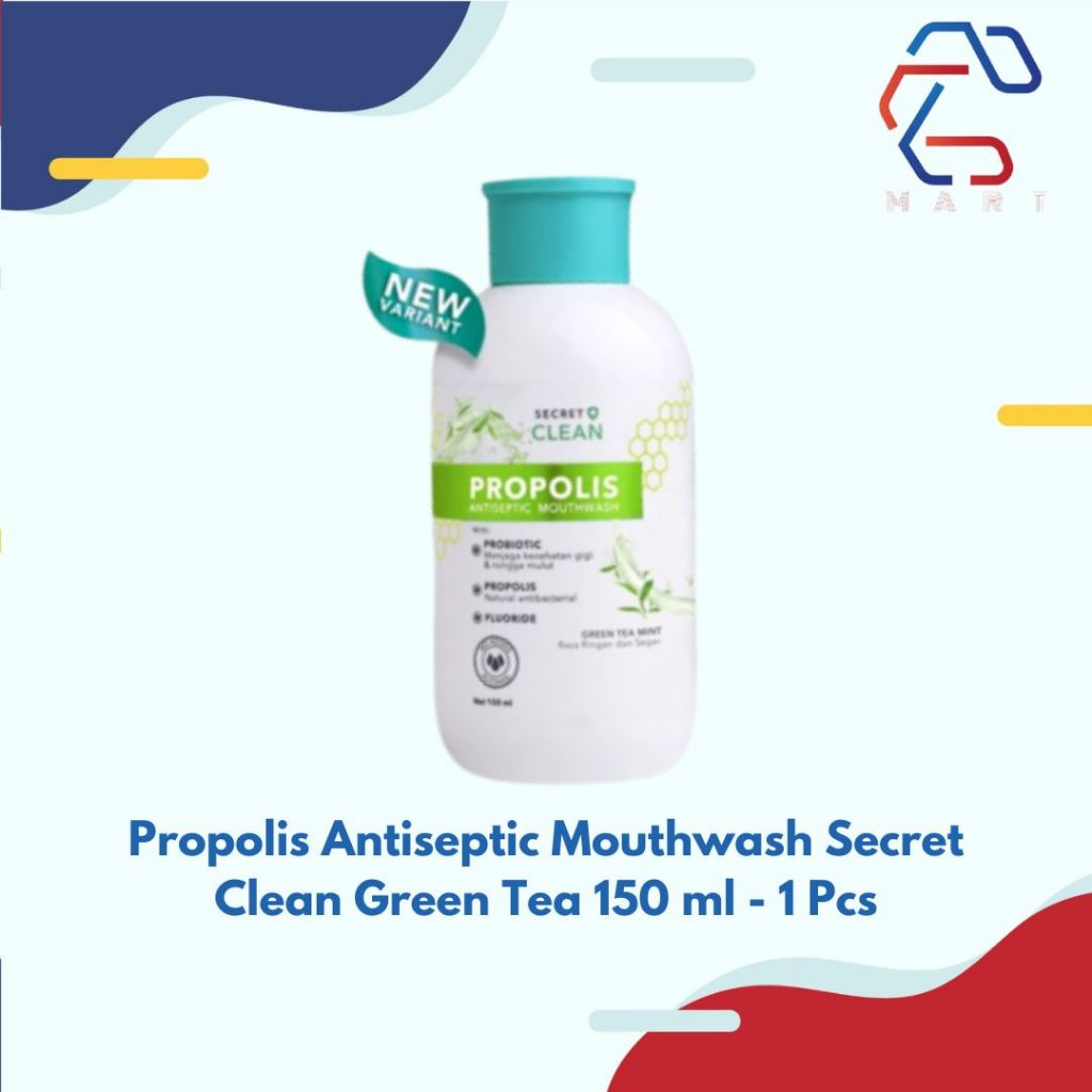 Jual Propolis Antiseptic Mouthwash Secret Clean Green Tea 150 ml - 1 ...