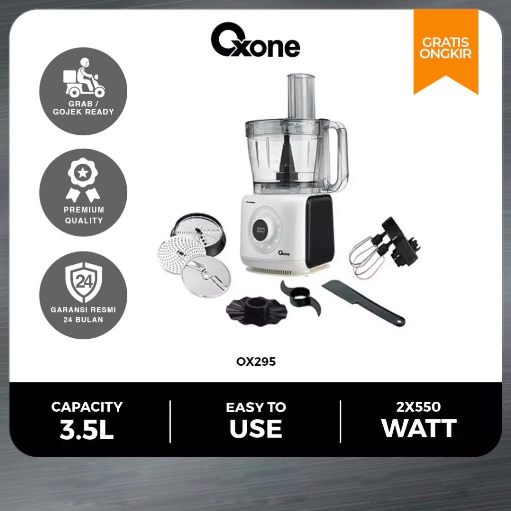 Jual Oxone OX295 Food Procesor Penggiling Bumbu Daging Jumbo | Shopee ...