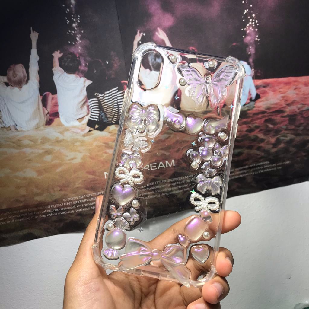 Jual [BISA COD] FREE CUSTOM CASE RESIN AESTHETIC DECO STCIKER KPOP KOREA FLOWER BUTTERFLY KUPU ...
