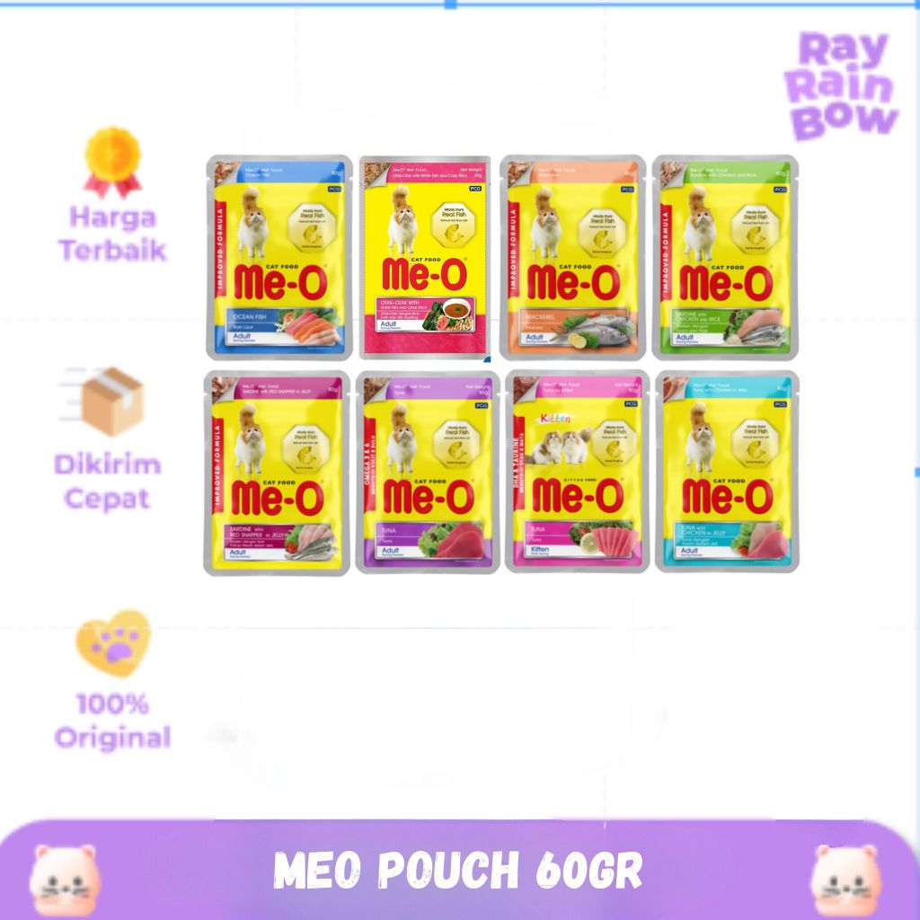 Jual Meo/Meo Sachet Adult & Kitten 80gr - Makanan Kucing Basah/Cat Food ...