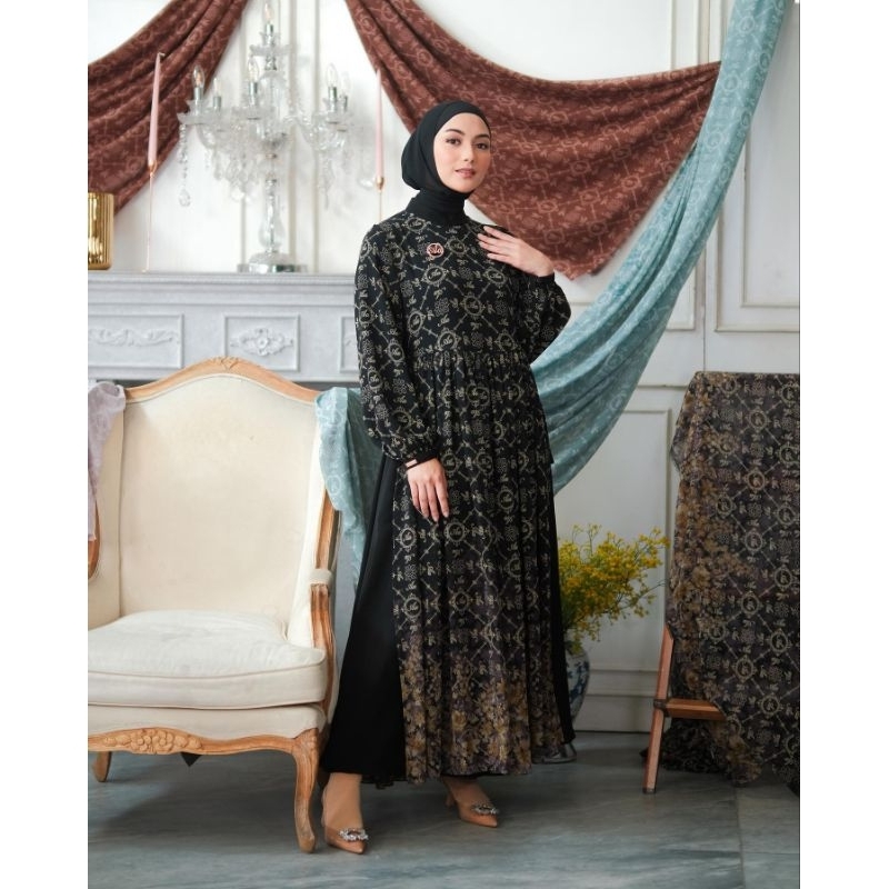 Jual Kate Dress Reborn Black King by Aden Hijab | Shopee Indonesia
