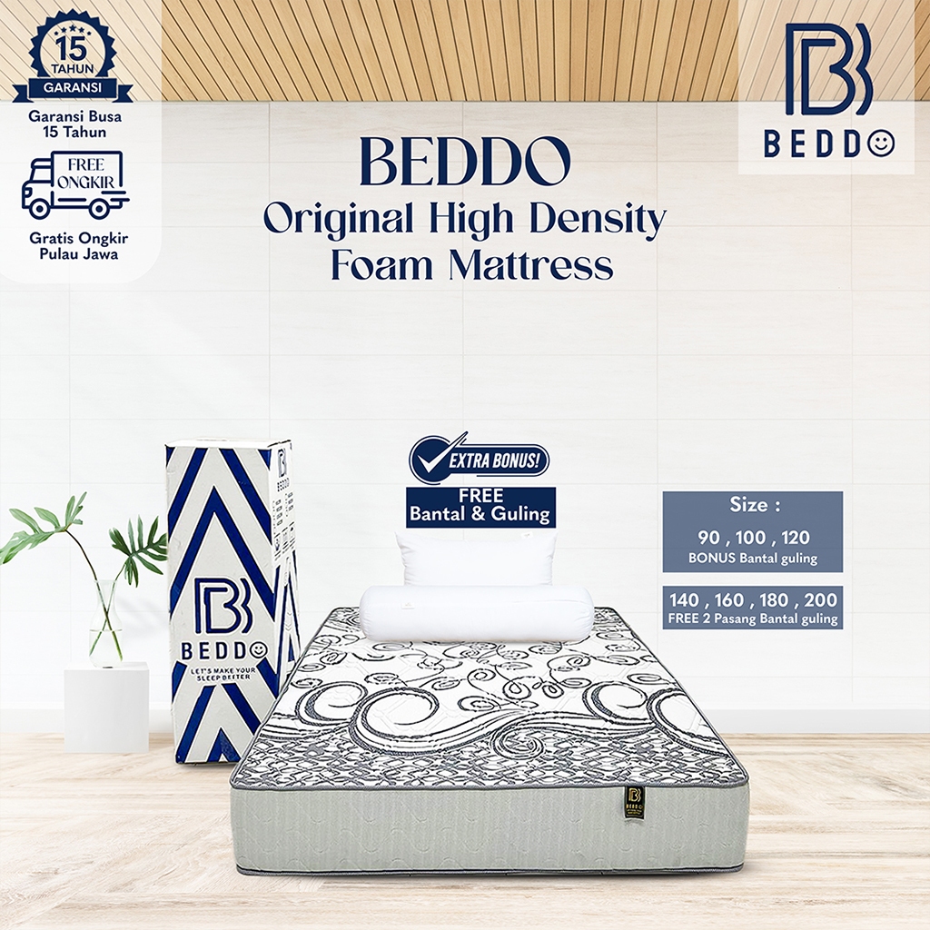 Jual Beddo Mattress Kasur Busa Original 25cm High Density Foam Box Mattress | Shopee Indonesia
