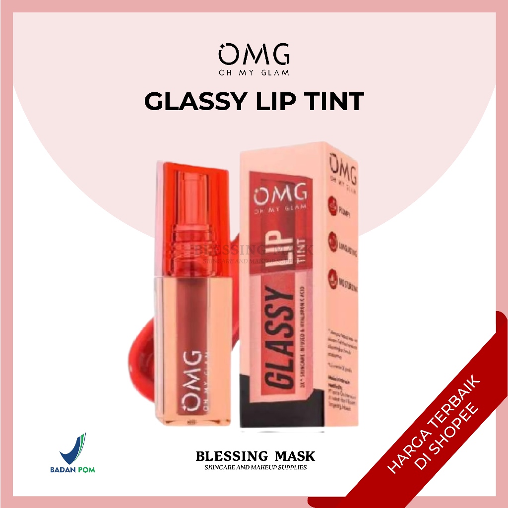 Jual OMG OH MY GLAM Glassy Lip Tint 2g | Lip Tint | Shopee Indonesia