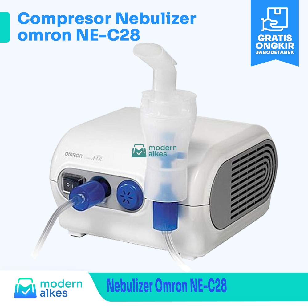 Jual compressor Nebulizer Omron NE C28 / Alat Bantu Pernafasan Uap | Shopee Indonesia