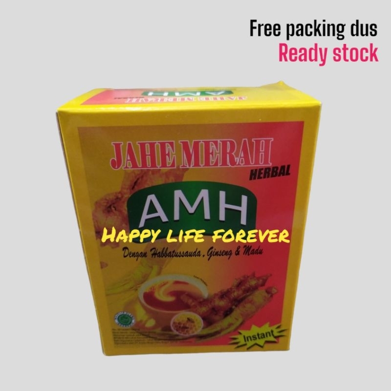 Jual Jahe Merah AMH - Dengan Habbatussauda, ginseng & madu - isi 5 ...