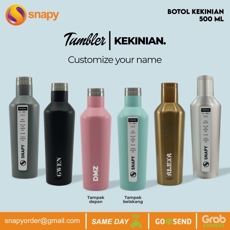 Jual TUMBLER TERMOS SULTAN STAINLESS CANTEEN CUSTOM | Shopee Indonesia