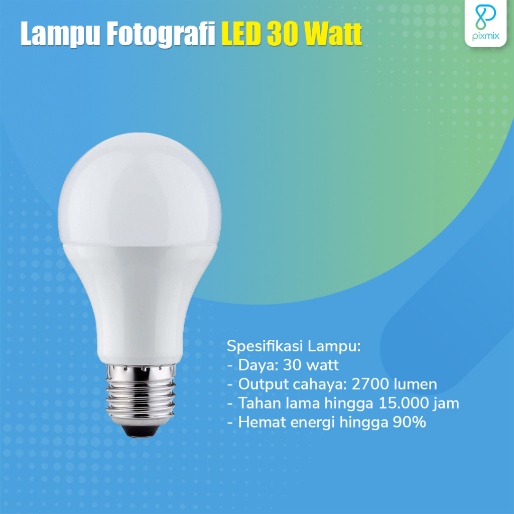 Jual Lampu LED Untuk Fotografi | Daylight Lamp 30 Watt | Shopee Indonesia