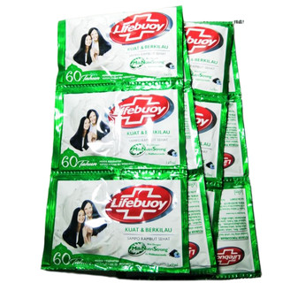 Jual LIFEBUOY SHAMPOO 1 RENCENG ISI 12 SACHET 9ml HITAM KUAT BERKILAU ...