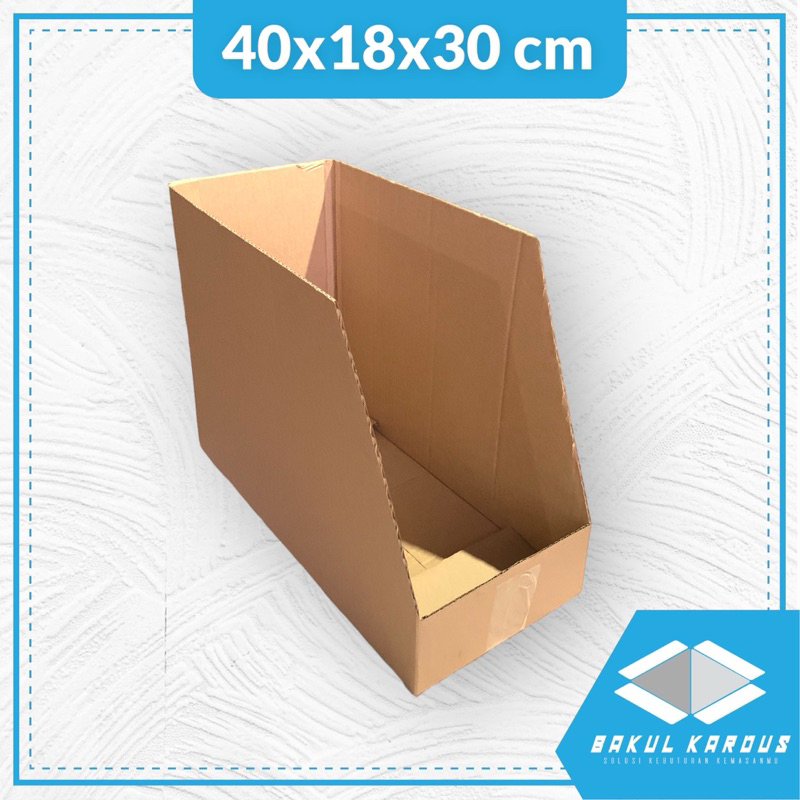 Jual kardus model bin box file ukuran 40x18x30 cm - partisi rak barang ...