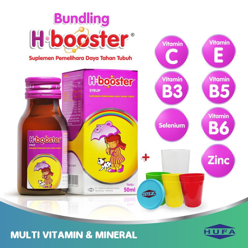 Jual H-Booster syrup - multivitamin vitamin c buat daya tahan anak ...