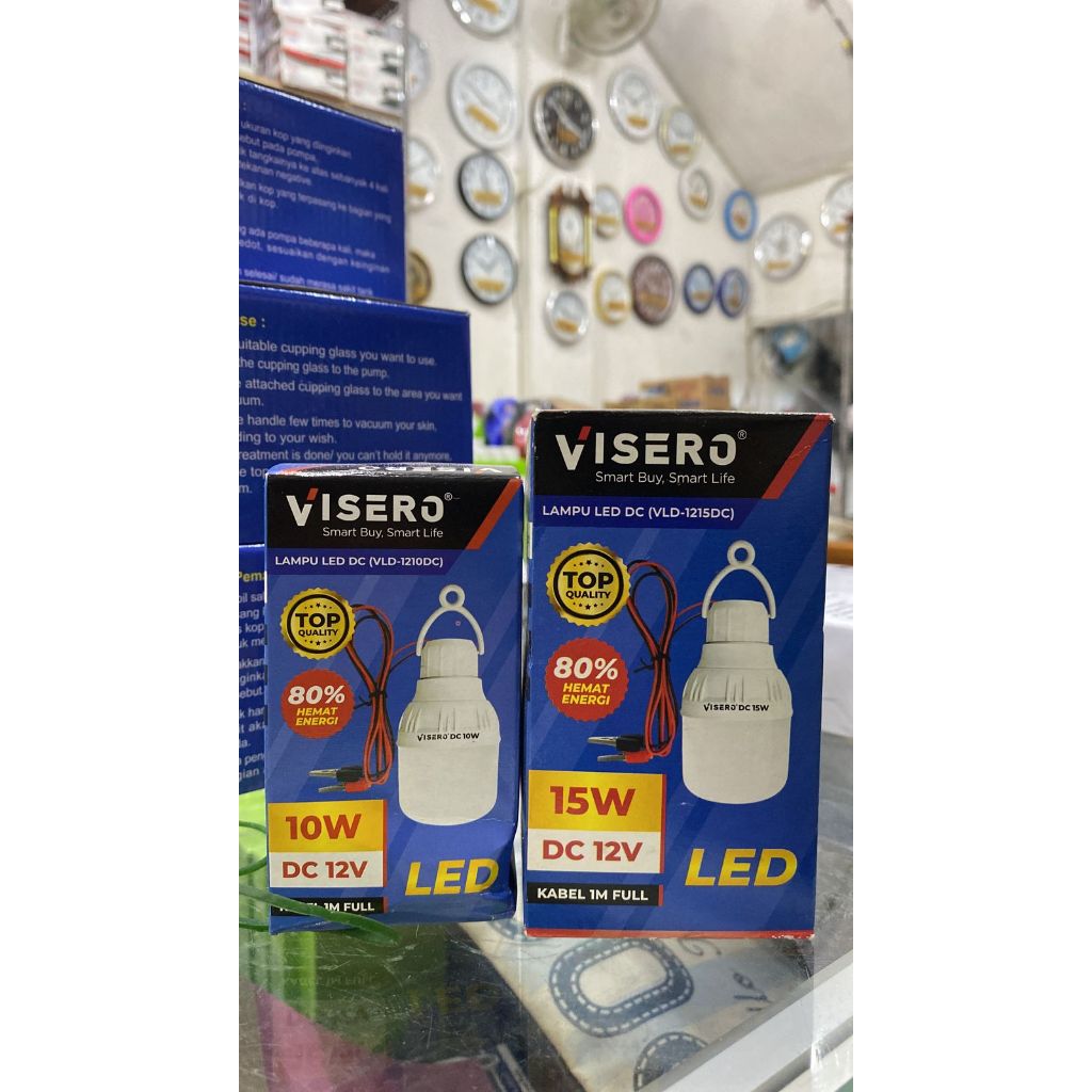 Jual Lampu LED AKI visero DC ( lampu led aku 12volt ) 10w /15w 10watt 15watt | Shopee Indonesia