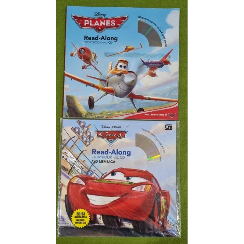 Jual 2buku:Disney Planes & Disney Cars : Read Along Story Book and CD ...