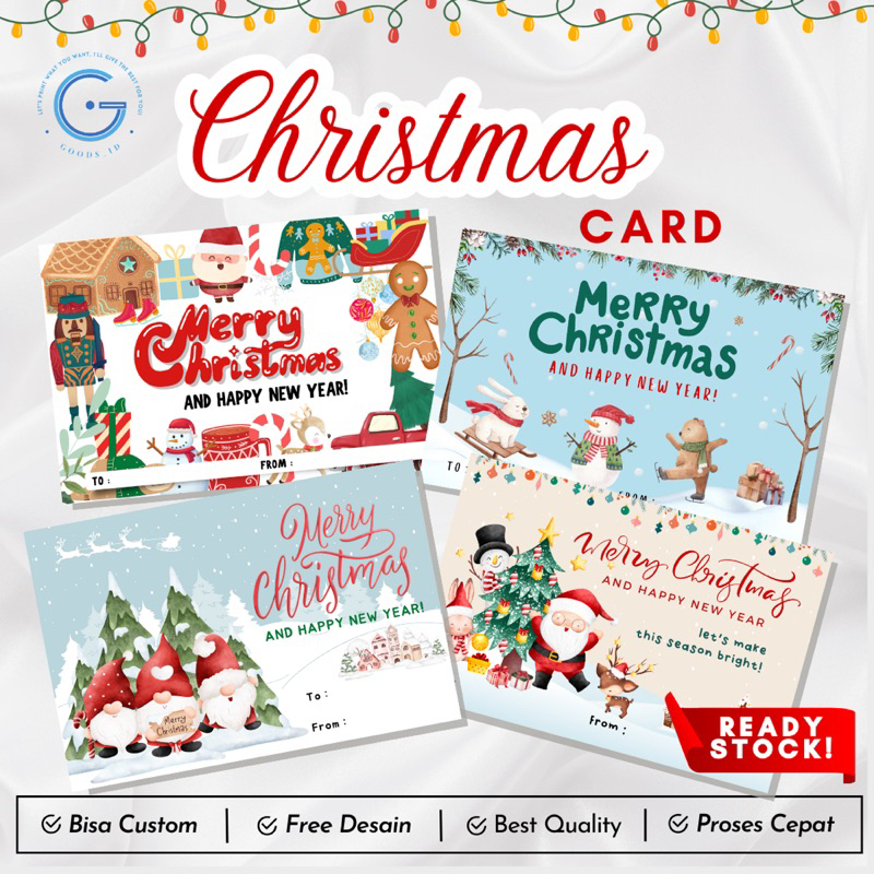 Jual KARTU UCAPAN CHRISTMAS | GREETING/GIFT CARD NATAL & TAHUN BARU ...