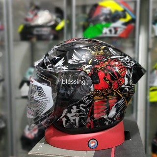 Jual HELM NHK RI MAX KABUTO BLACK RED HELM OPEN FACE | Shopee Indonesia