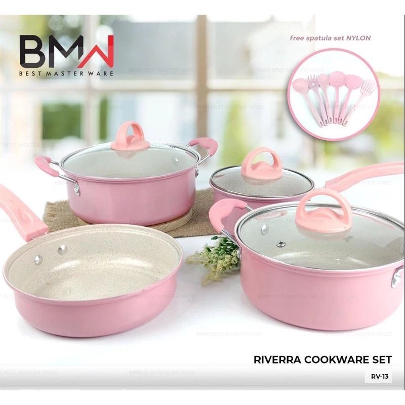 Jual Cookware Set 13in 1/ Panci Set + Aneka Spatula | Shopee Indonesia