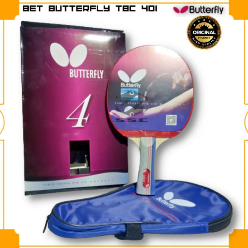 Jual Butterfly TBC 401Tennis Table Bat Tenis Meja Pingpong New ...