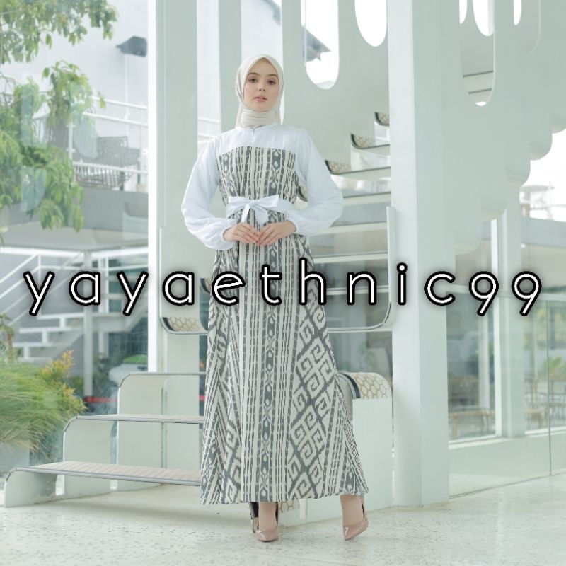 Jual [READY STOK] Shasya dress toraja putih, dress tenun troso, dress ...