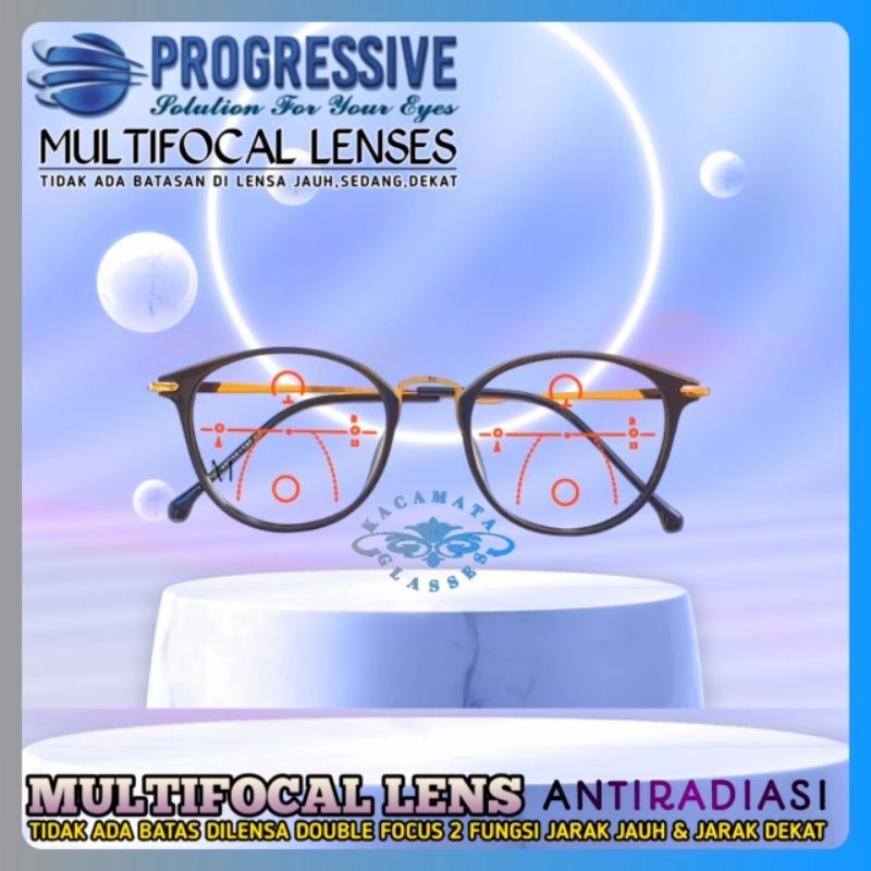 Jual Kacamata Baca Progresif Wanita Kacamata Plus Baca dan Jalan Frame Kacamata Progressive Anti ...