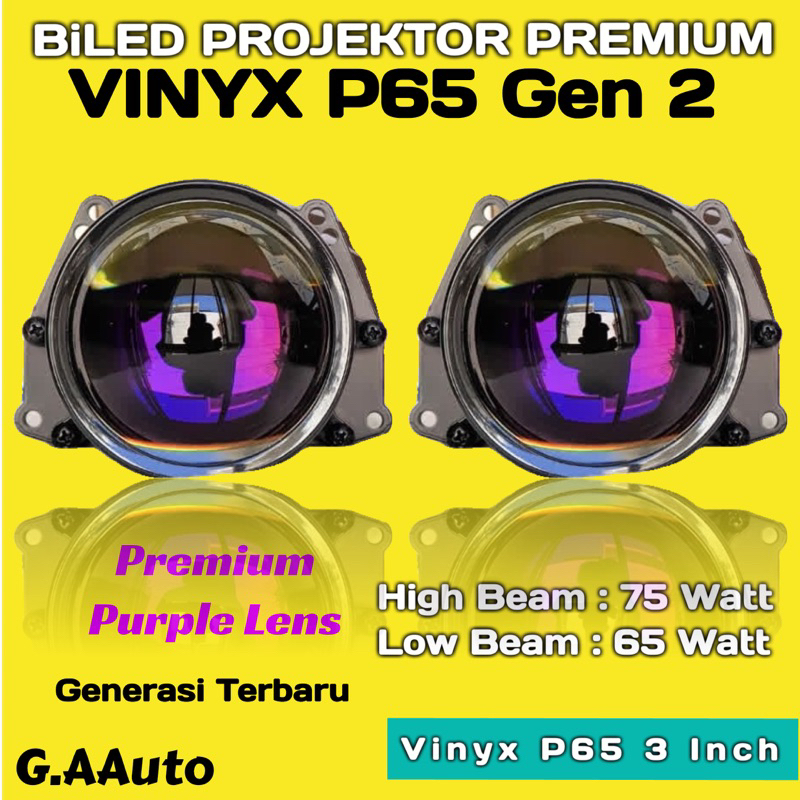 Jual Lampu LED Projector Projie BiLED 3 Inch Mobil Motor Vinyx P65 ...