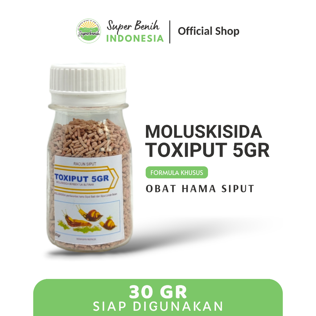 Jual 30gr - Obat Siput TOXIPUT 5GR, Moluskisida ampuh mengendalikan ...
