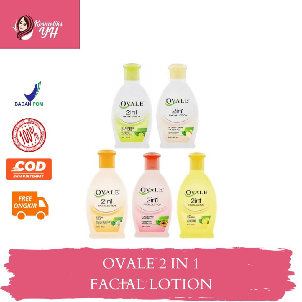 Jual OVALE 2 IN 1 FACIAL LOTION ATAU OVAL PEMBERSIH WAJAH DAN OVALE ...