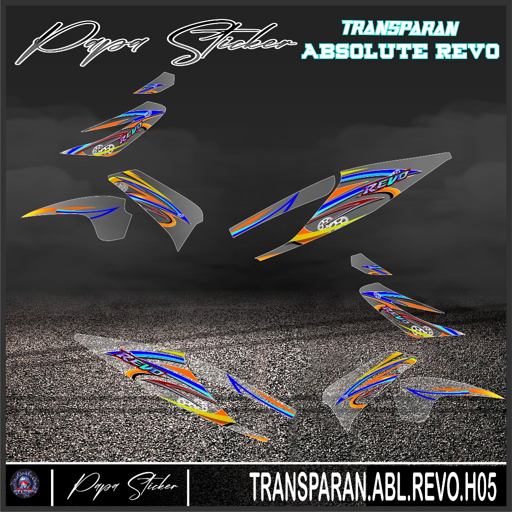 Jual Transparan Striping ABSOLUTE REVO STICKER MOTIF Transparan papa ...