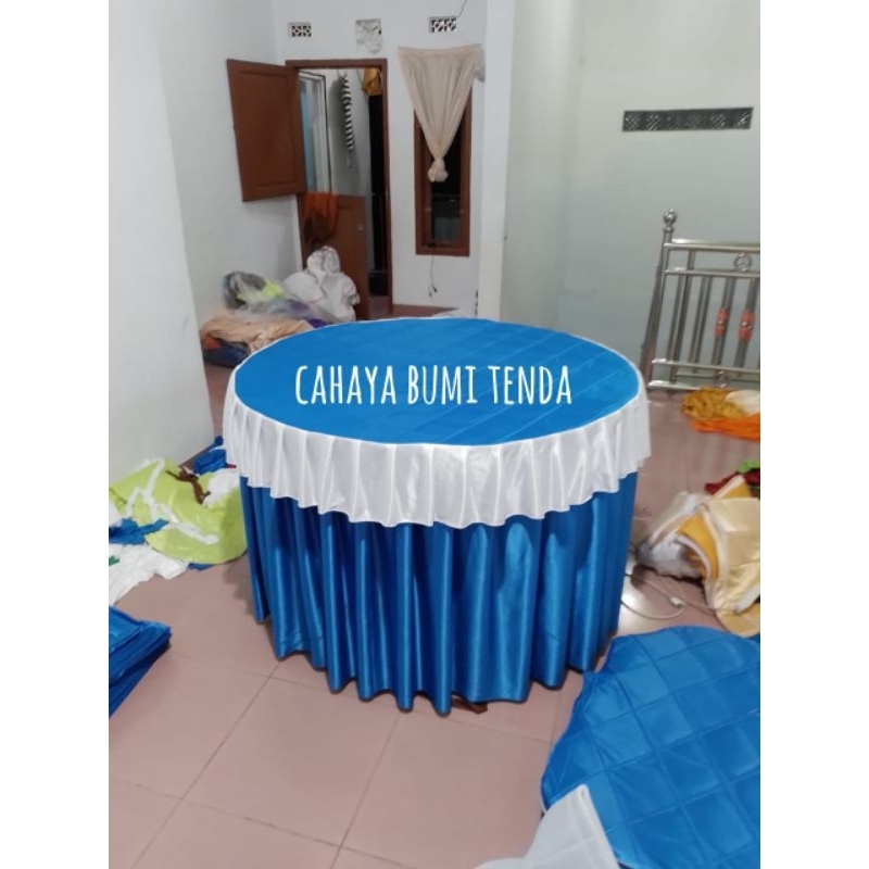 Jual cover meja bulat diameter 80 cm tinggi 75 cm | Shopee Indonesia