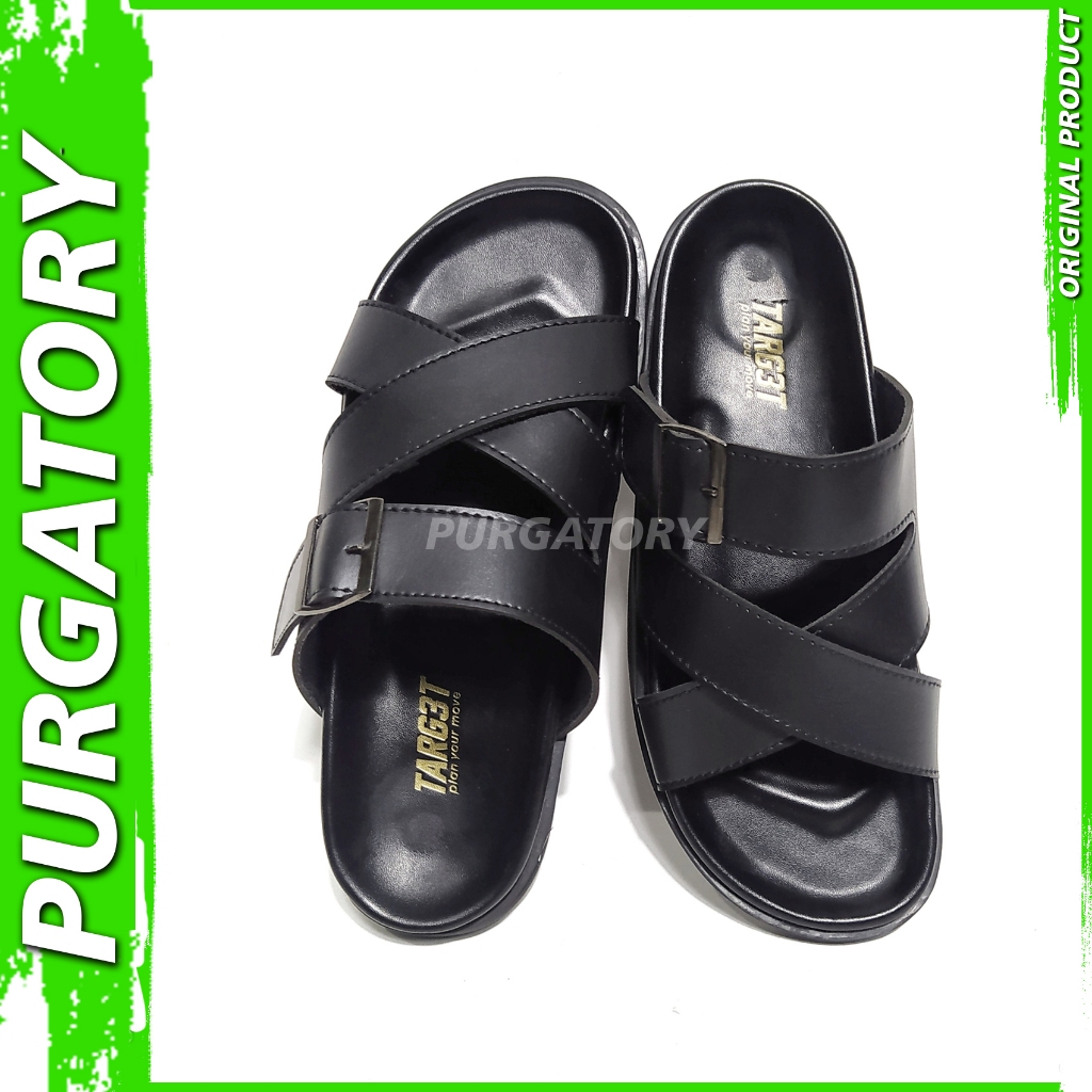 Jual PURGATORY Sendal Slide Pria Hitam Ori | Shopee Indonesia