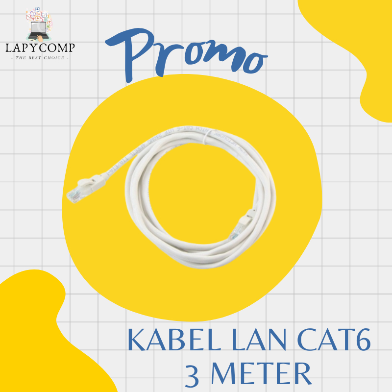 Jual KABEL LAN RJ45 CAT 6 GIGASPEED 3 METER - PENGHUBUNG PERANGKAT ...