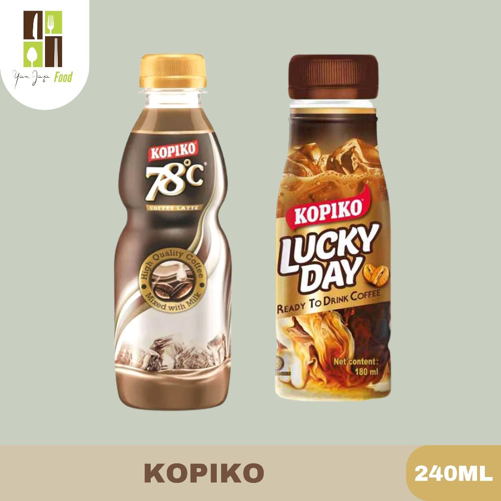 Jual Kopiko Coffee Latte [ 240ml ] / Lucky Day [ 180ml ] / Minuman Kopi ...