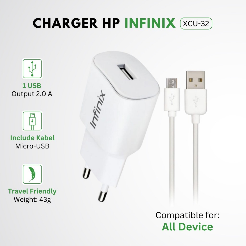 Jual Travel Charger INFINIX Hot 9 HOT 10 Hot 9 Play Smart 5 USB Micro ...
