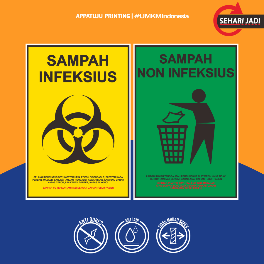 Jual STIKER SAMPAH INFEKSIUS DAN NON INFEKSIUS | Shopee Indonesia