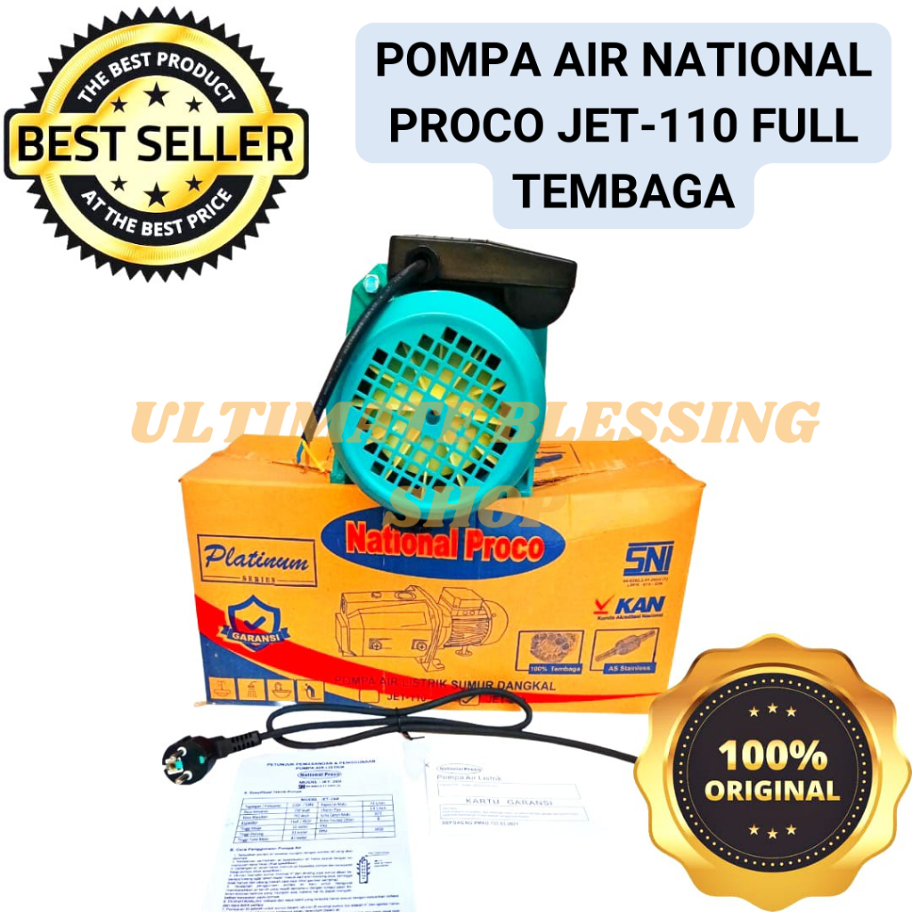 Jual Pompa Air Listrik National Proco Jet-110 Full Tembaga Original ...