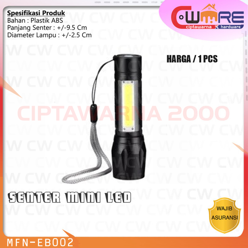 Jual Senter Camping Hiking Mini Zoom LED COB Senter Indoor Outdoor ...
