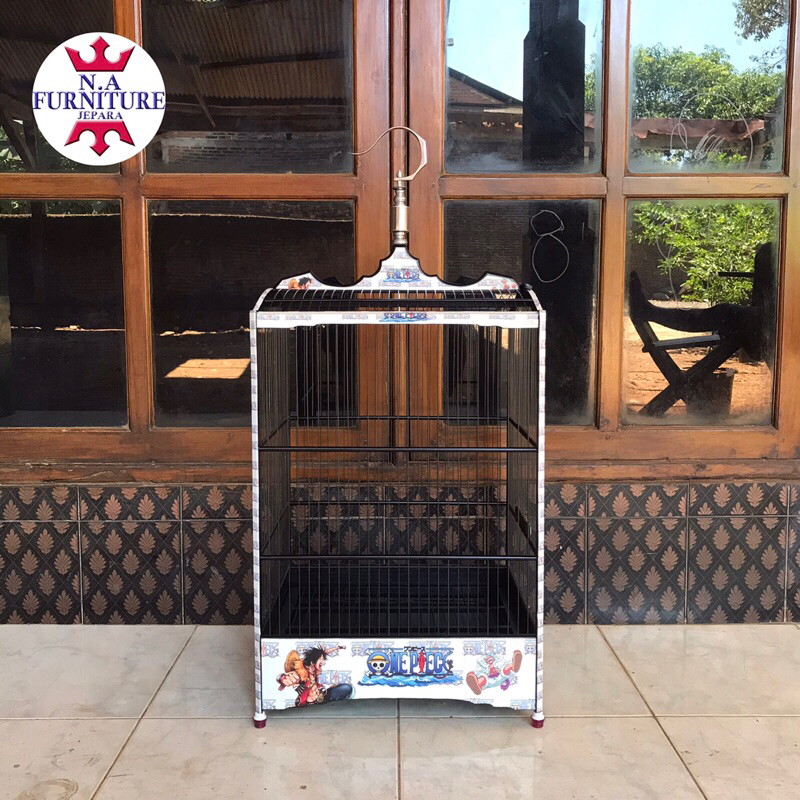 Jual sangkar kenari motif decal one pice,sangkar kenari murah sangkar ...