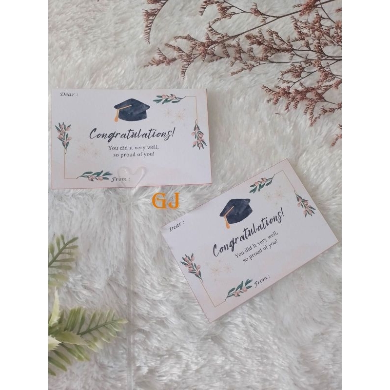 Jual Graduation Card/Kartu Ucapan Wisuda/Greeting Card Aestetik Harga 1 ...