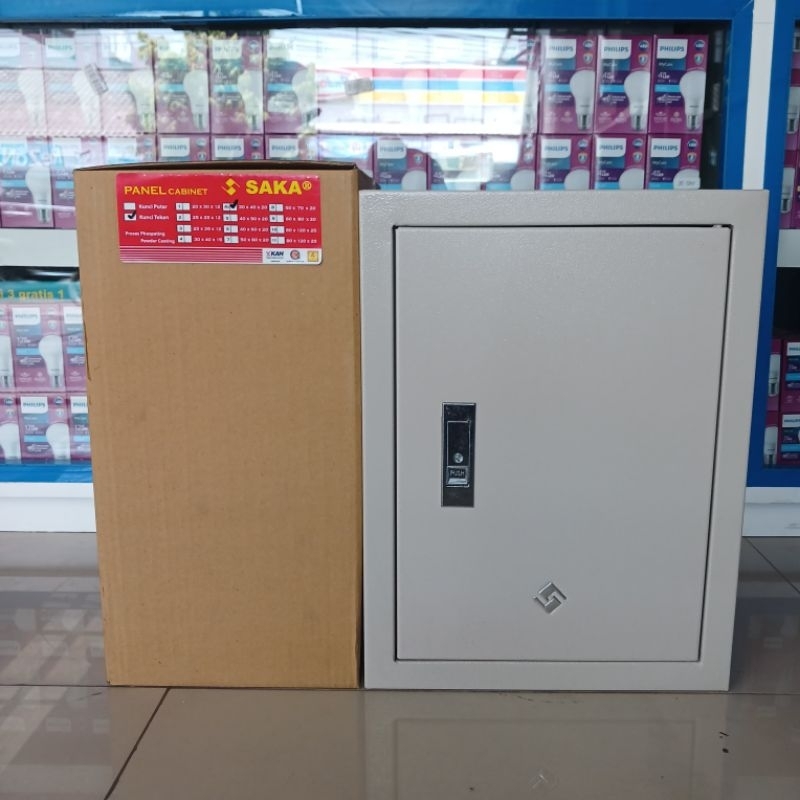 Jual Box panel listrik SAKA 30X40X20 kunci tekan | Shopee Indonesia