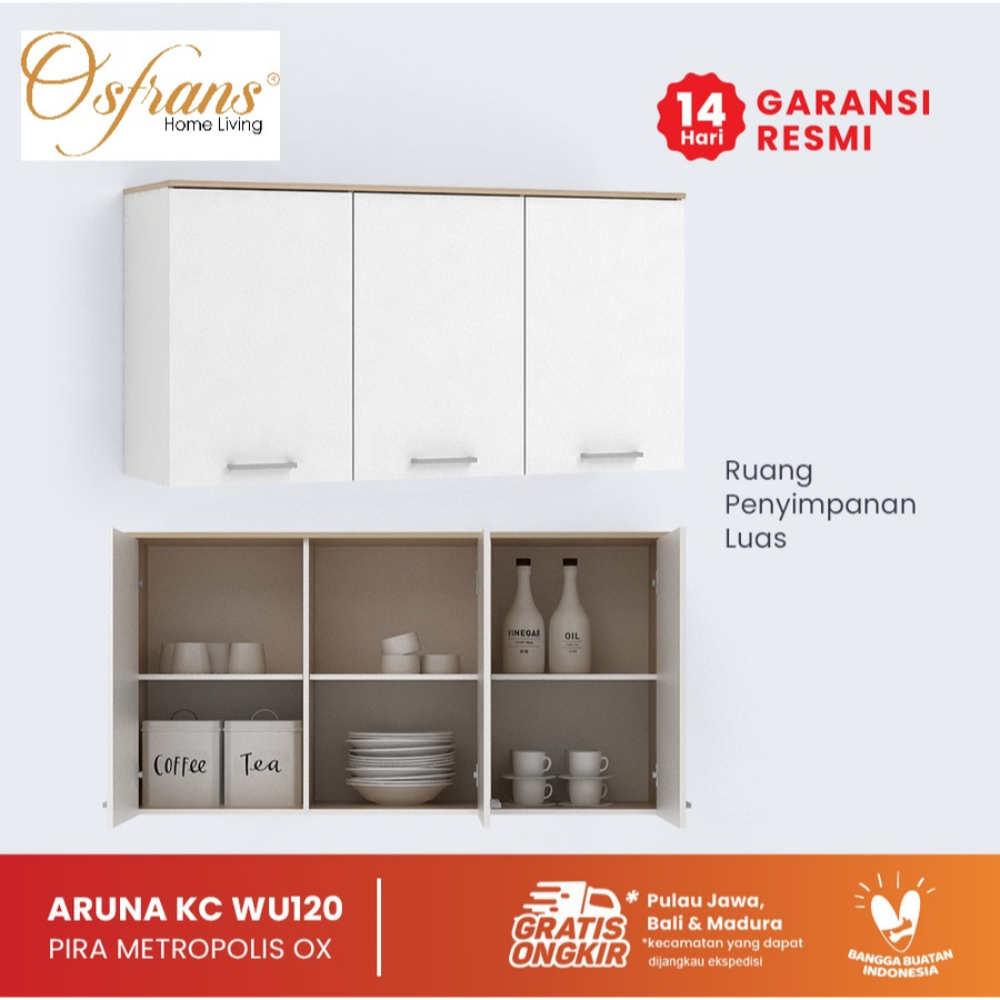 Jual ARUNA KC WU120 Rak Gantung Dapur 3 Pintu KCWU 120 KCWU120 ALBABAZ ...