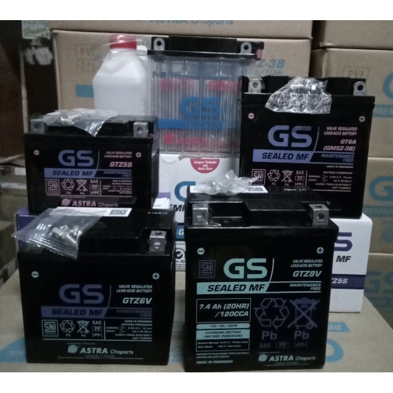 Jual Accu GS Astra - Dijamin asli GS ASTRA OTOPARTS | Shopee Indonesia