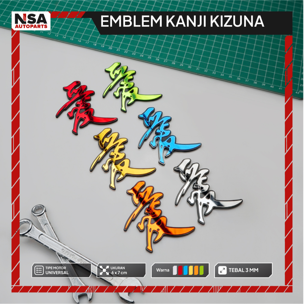 Jual 1PCS EMBLEM KANJI LOVE BUKAN STIKER KANJI STICKER KEREN TIMBUL ...