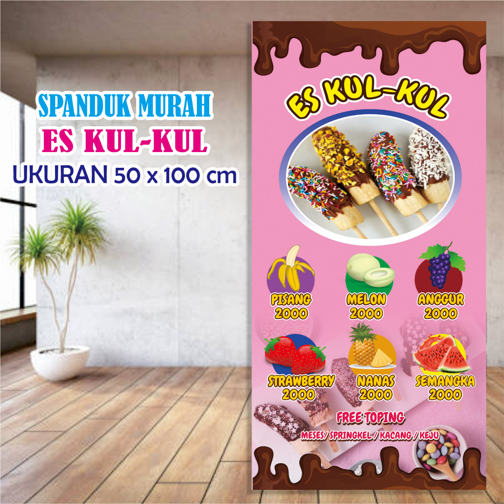 Jual Banner Es Kul Kul Murah, Spanduk es kul kul viral | Shopee Indonesia