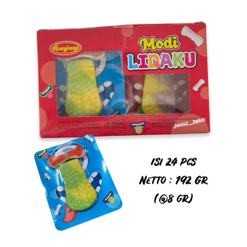 Jual GROSIR - Permen Lidahku Lunak 24 X 8 Gr Rasa Buah Modi Tongue by ...
