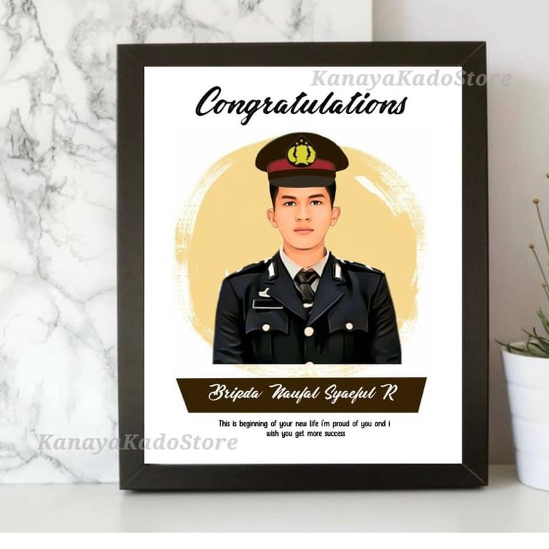 Jual kado wisuda ulang tahun kado foto frame design kartun 8R komplit ...