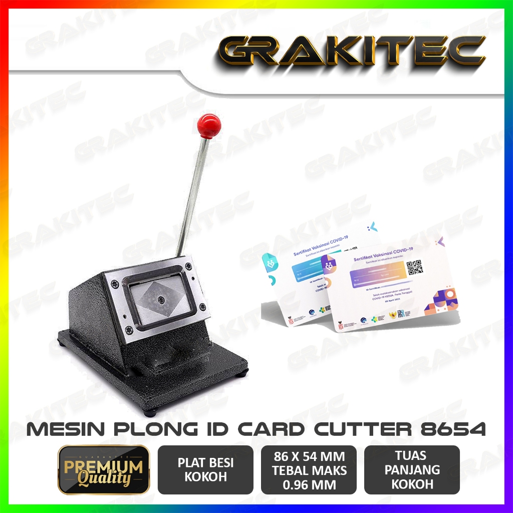 Jual Alat Potong ID Card / Plong ID Card / PVC Card Cutter GRAKITEC ...