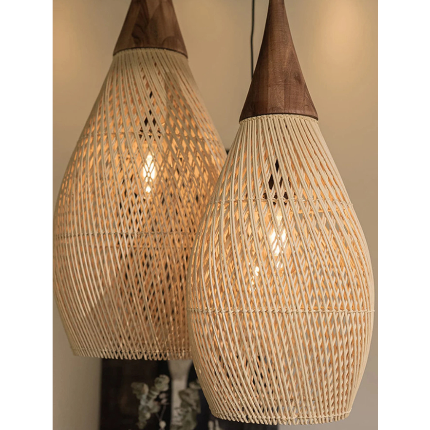 Jual LAMPU ROTAN GANTUNG KAYU DIAMETER 25 CM | Shopee Indonesia
