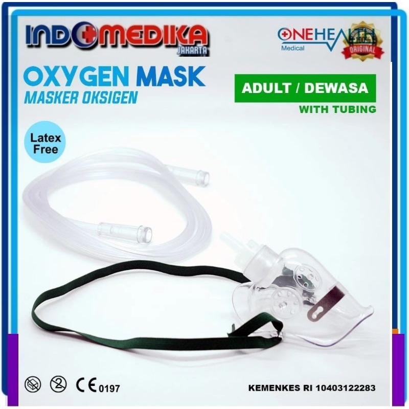 Jual Masker Oksigen Dewasa dan Anak/ Oxygen Mask Adult & Pediatric ...